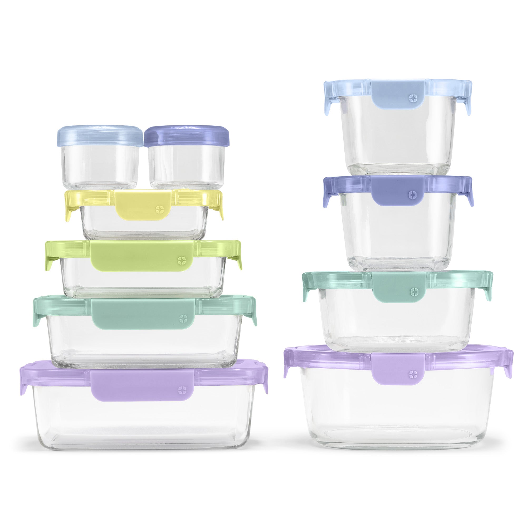 Color Lock® Glass 20pc Mixed Meal Prep Set – Ello