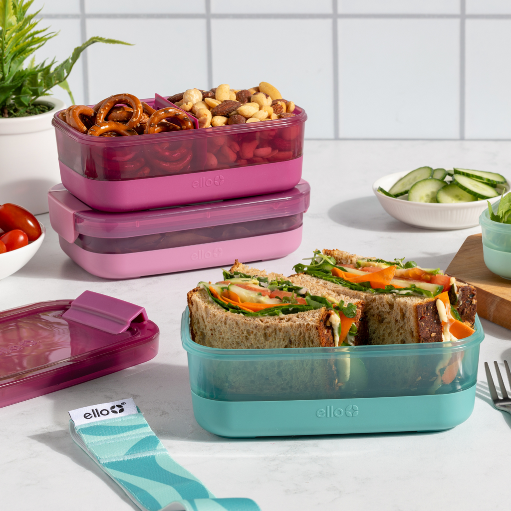Lunch Bento Stack Plastic Container, Set of 2 – Ello