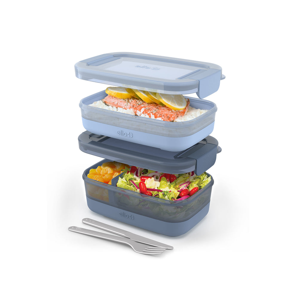 Lunch Bento Stack Plastic Container, Set of 2 – Ello