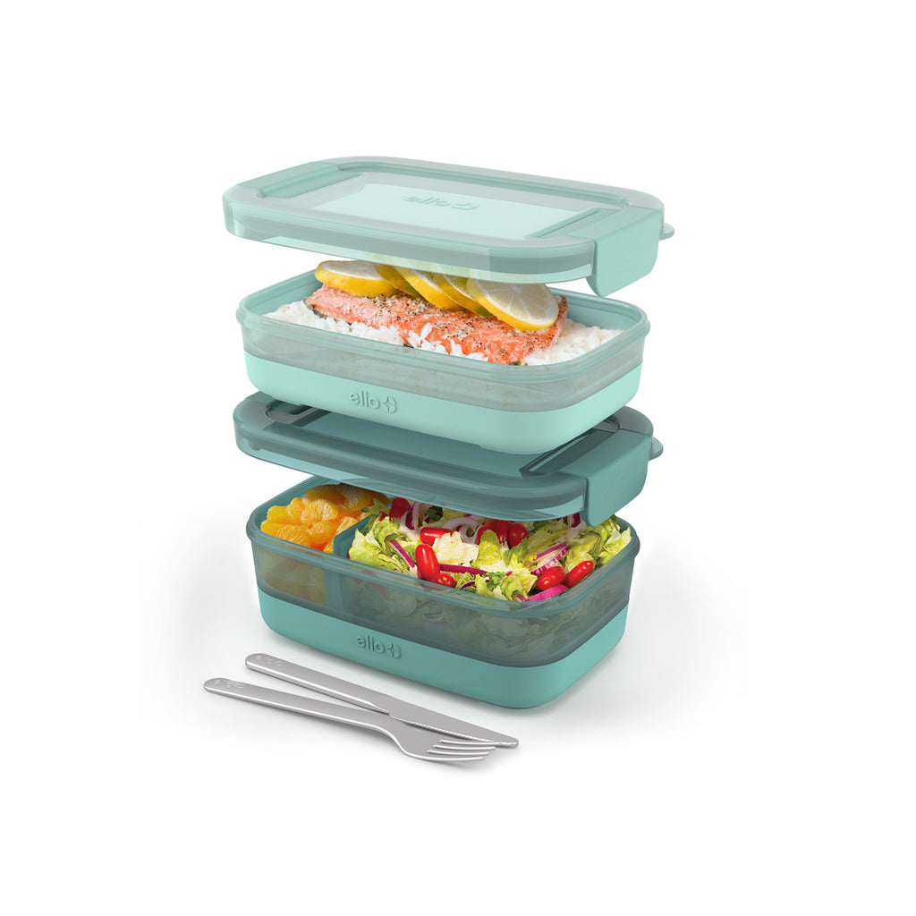 Lunch Bento Stack Plastic Container, Set of 2 – Ello
