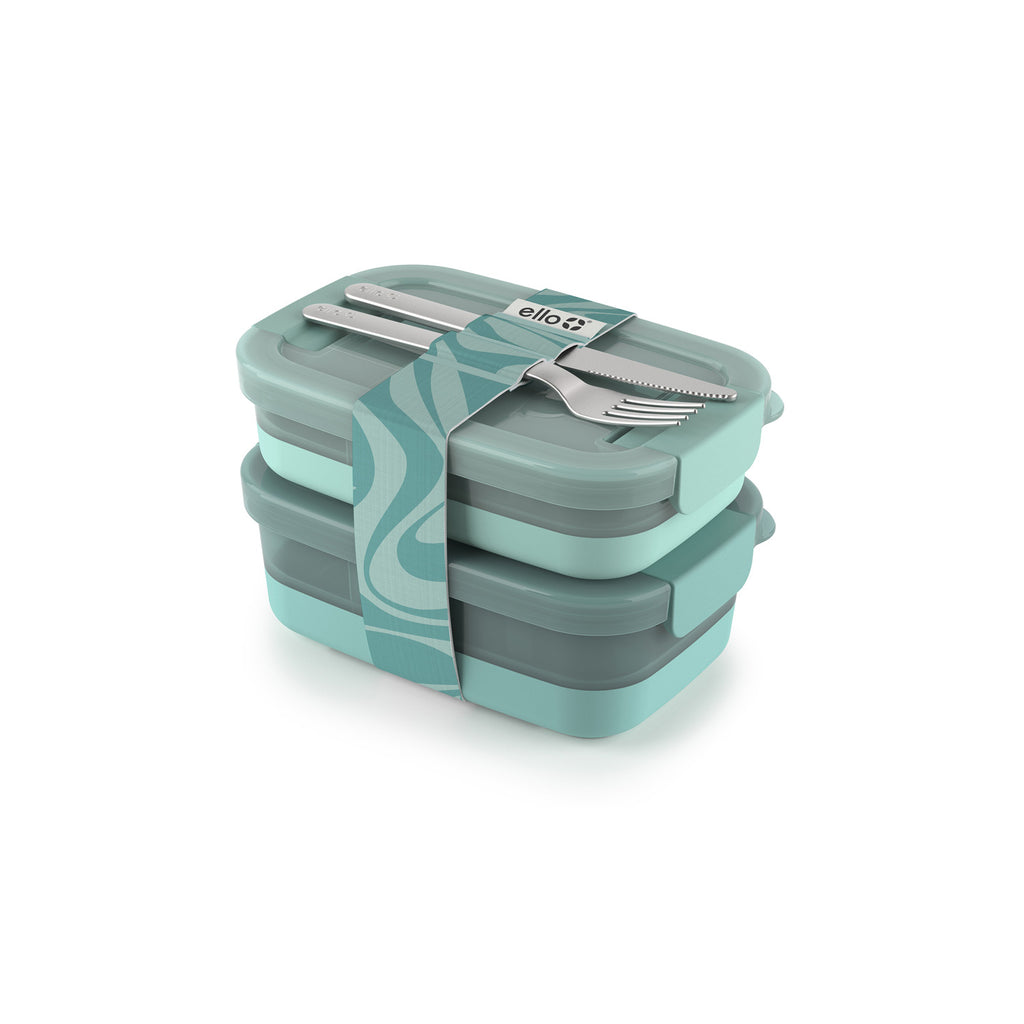 Lunch Bento Stack Plastic Container, Set of 2 – Ello