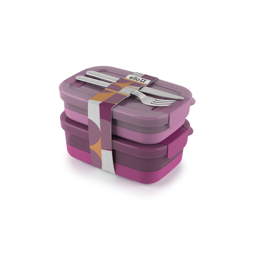 Lunch Bento Stack Plastic Container, Set of 2 – Ello