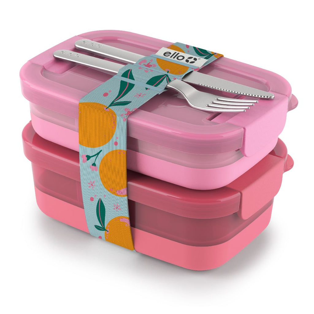 Lunch Bento Stack Plastic Container, Set of 2 – Ello