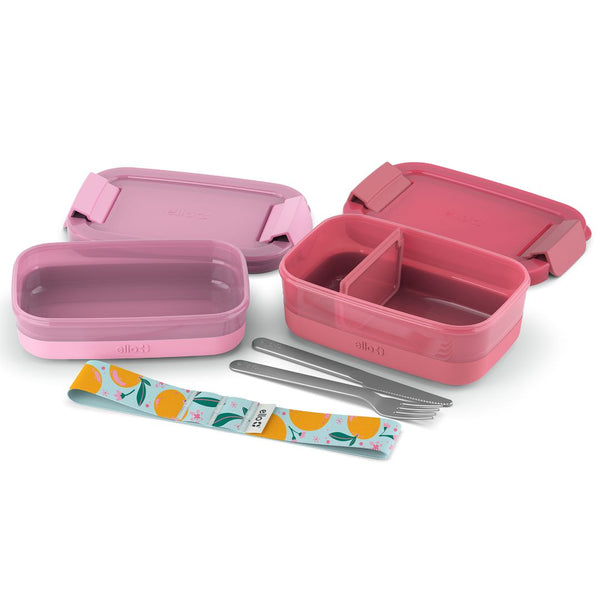 Lunch Bento Stack Plastic Container, Set of 2 – Ello