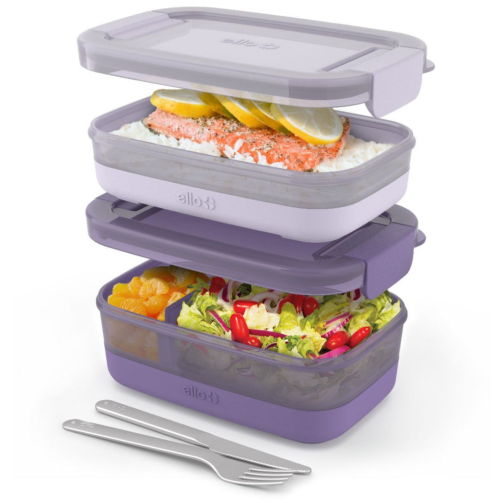 Lunch Bento Stack Plastic Container, Set of 2 – Ello